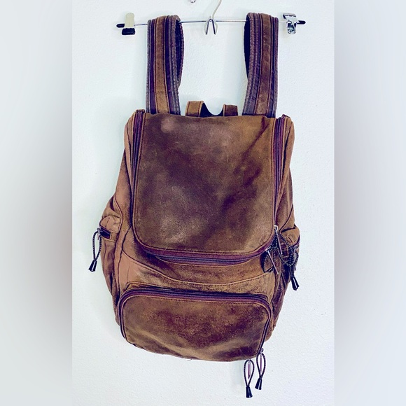 M. Julian | Bags | Vintage Brown Leather Backpack By M Julian By ...